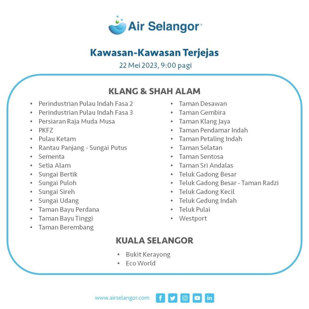 Gangguan bekalan air di 99 kawasan di Selangor Isnin ini | Edisi 9